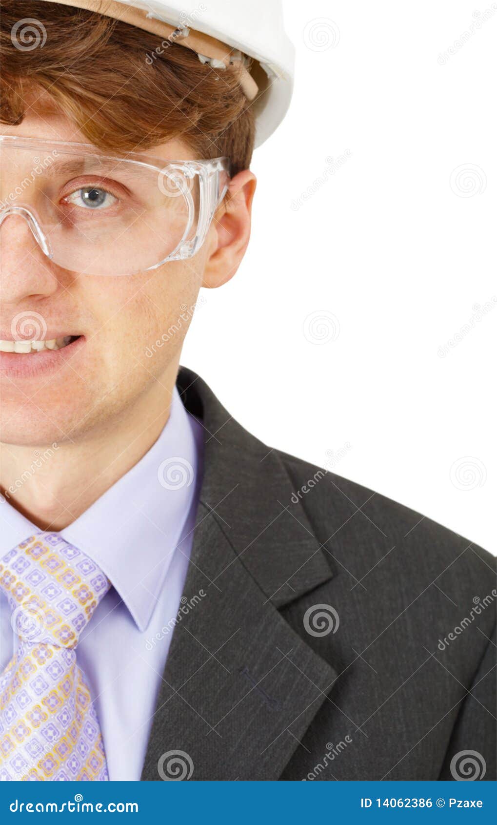 Smiley Safety Engineer Close-up Stock Photo - Image of coat, happy ...