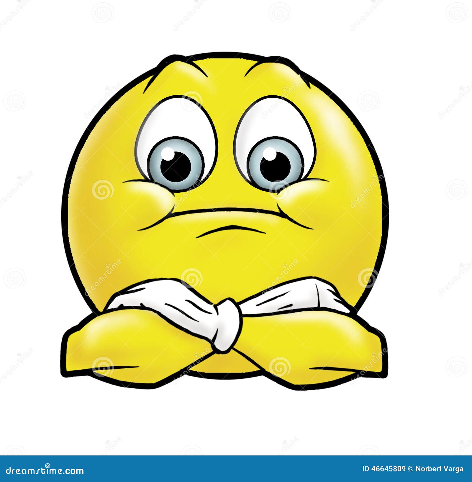 Smiley satisfaisant illustration de vecteur. Illustration du bras ...