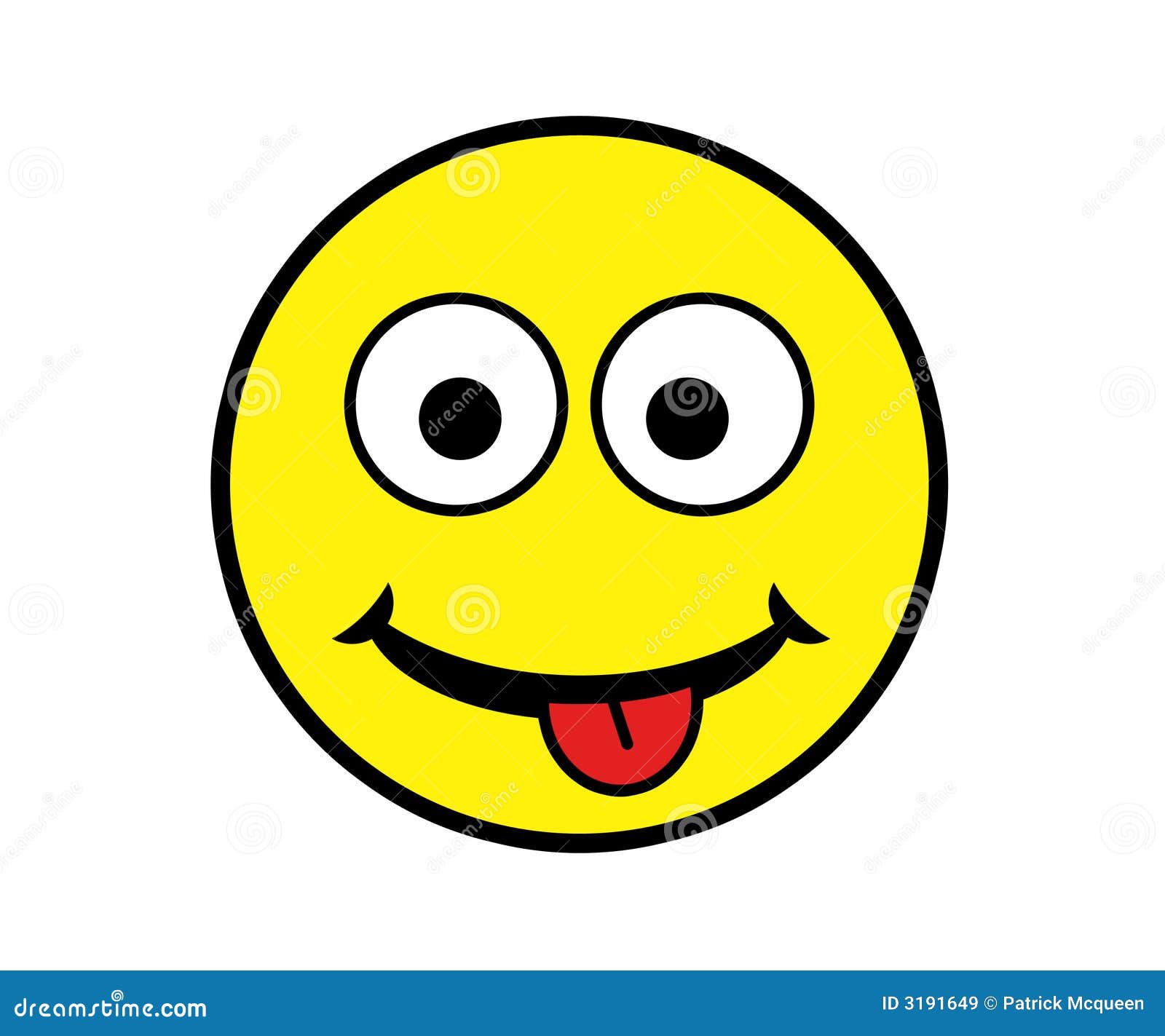 Smiley sciocco illustrazione vettoriale. Illustrazione di rosso - 3191649