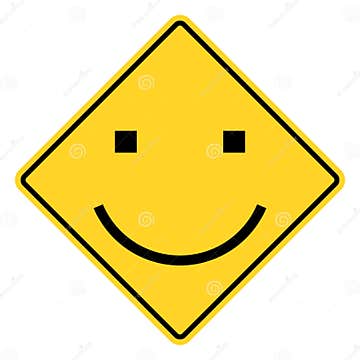 Smiley Sign stock vector. Illustration of road, positivity - 19047647
