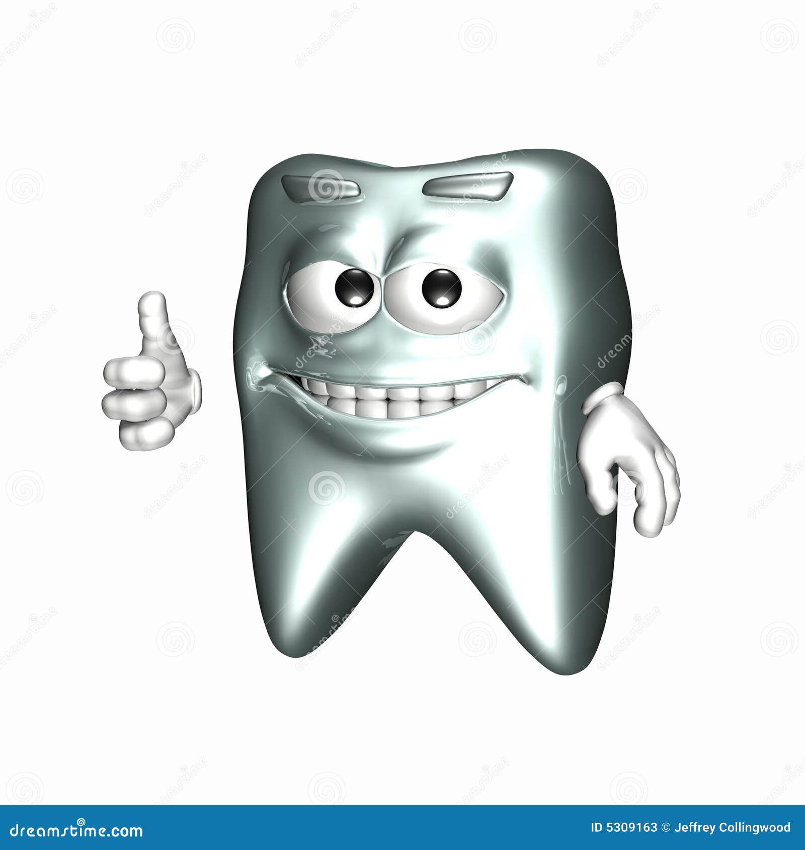Smiley Silver Tooth stock illustration. Illustration of happy - 5309163