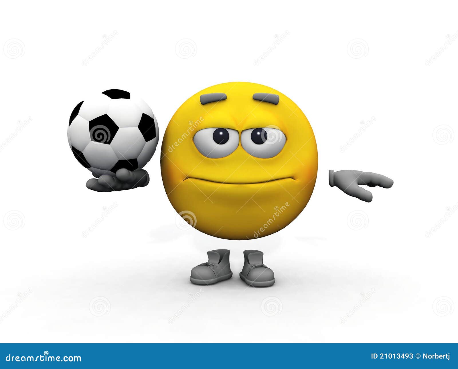 Smiley and soccer ball stock illustration. Illustration of soccer ...