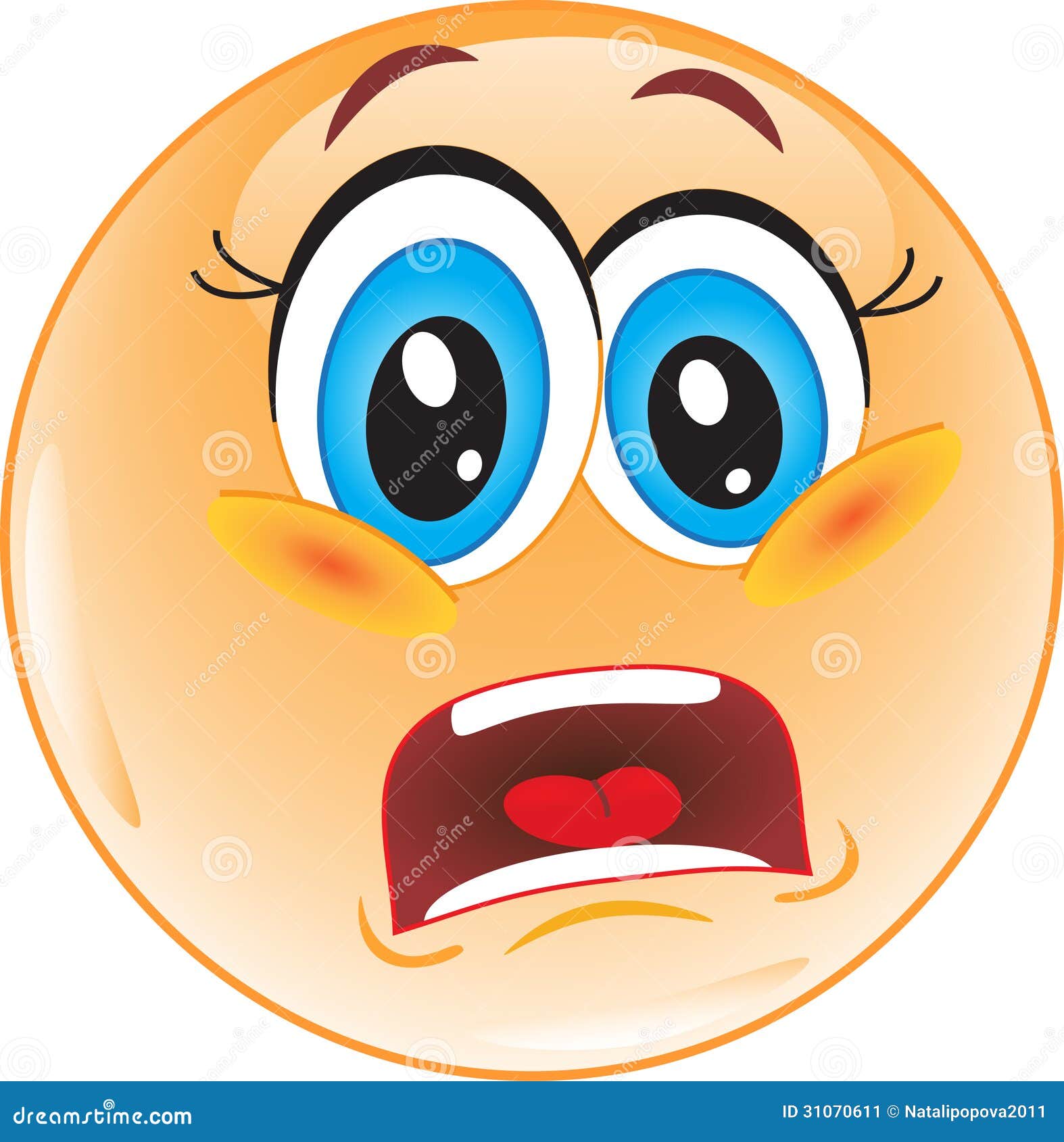 Smiley spaventato. illustrazione di stock. Illustrazione di sfera ...