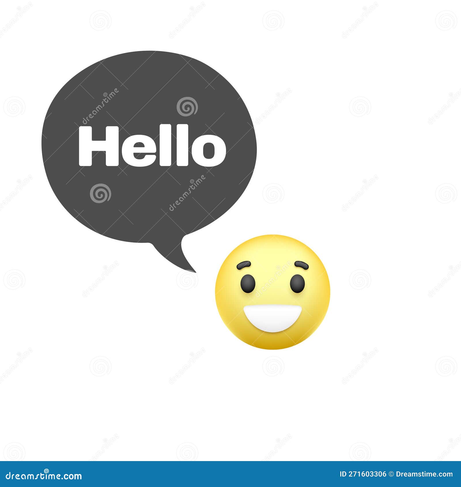 Smiley with Speech Bubble Illustration Stock Vector - Illustration of ...