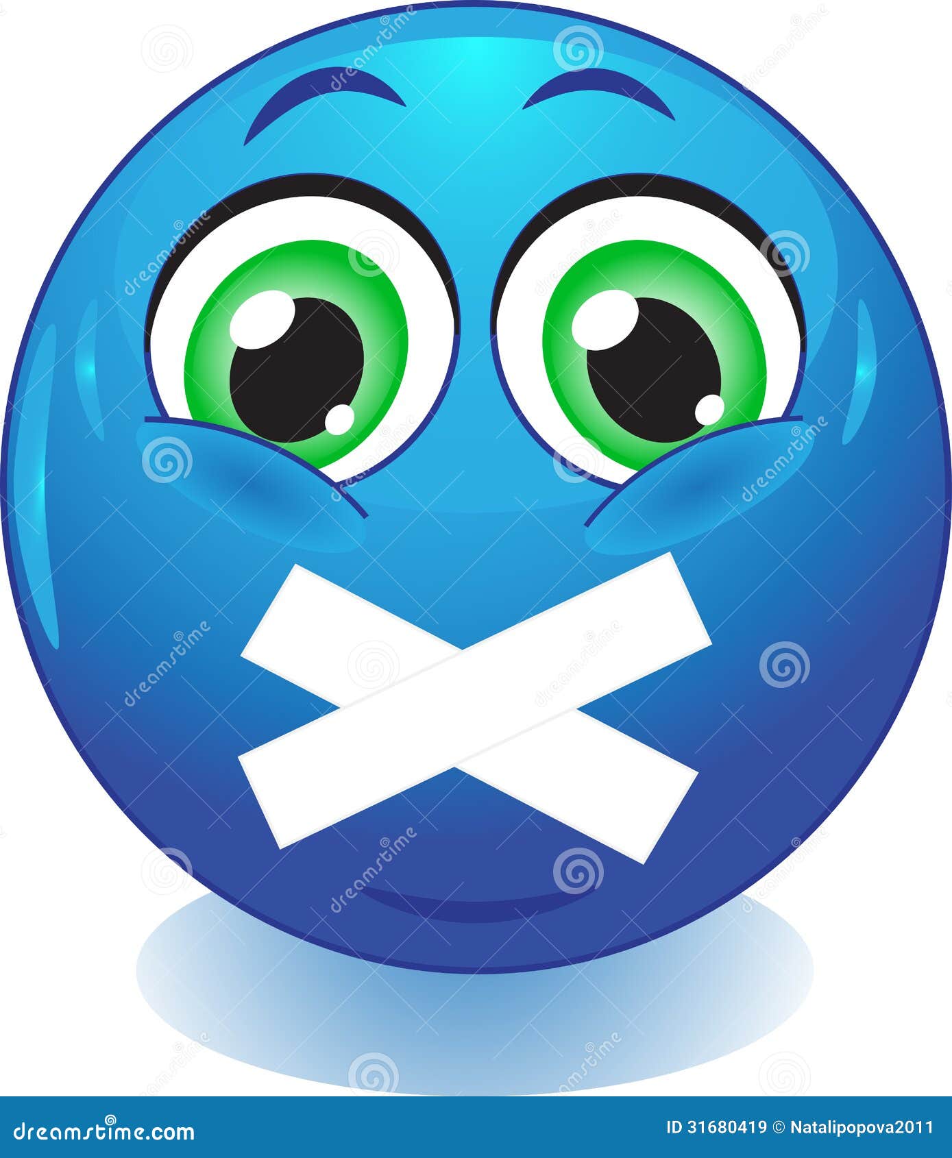 Smiley. Stilte. stock illustratie. Illustration of lippen - 31680419