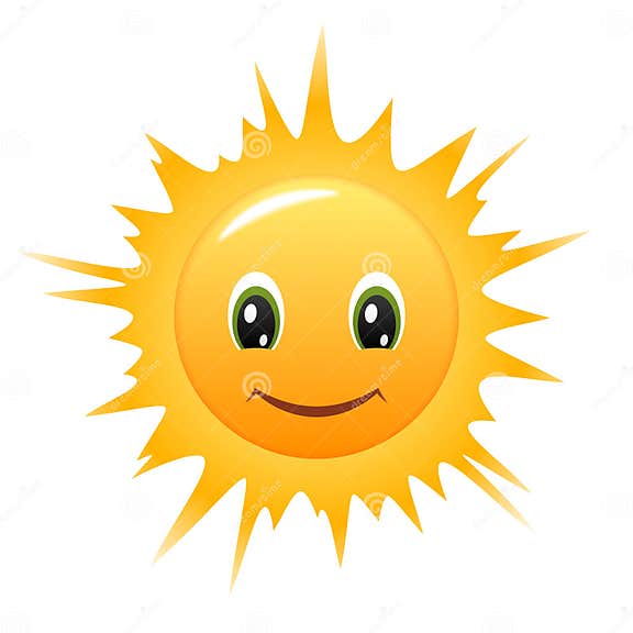 Smiley Sun. Vector icon stock vector. Illustration of shape - 19325417