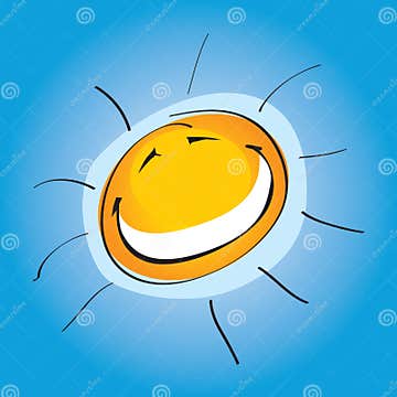 Smiley Sunny stock vector. Illustration of freehand, cartoon - 4117796