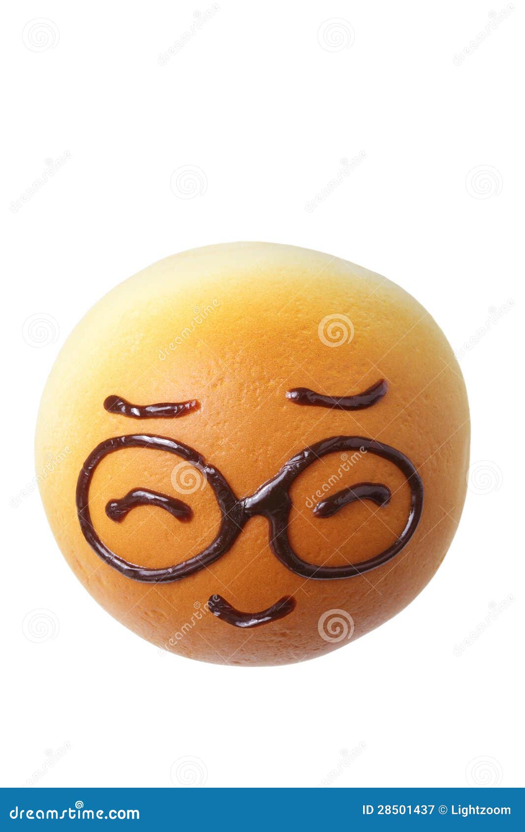 Smiley Sweet Bun stock image. Image of round, cutout - 28501437