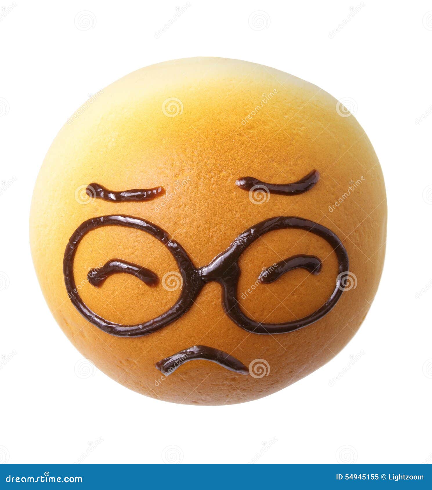 Smiley Sweet Bun stockbild. Bild von ausschnitt, gläser - 54945155