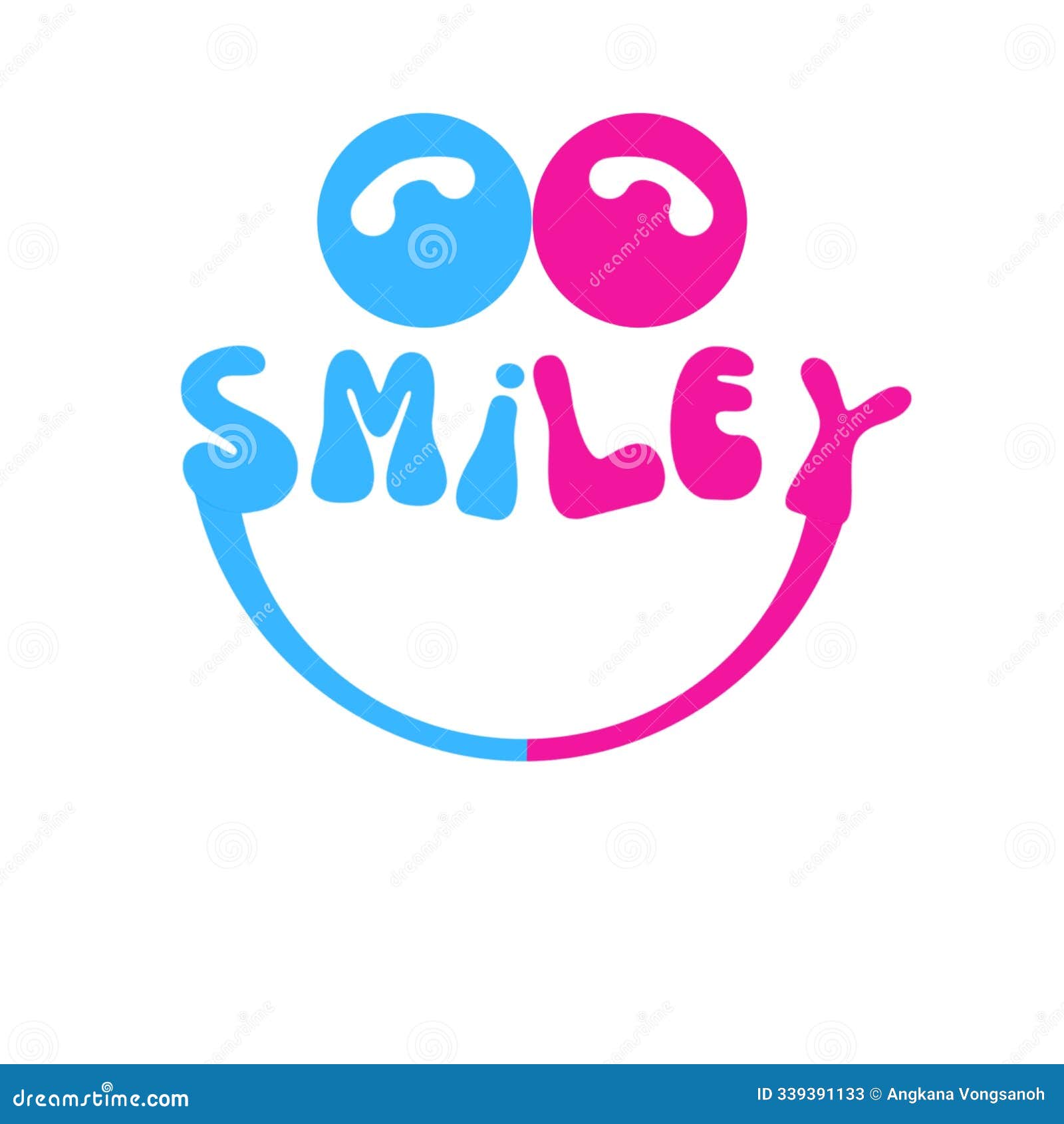 Smiley Text on White Background Stock Illustration - Illustration of ...