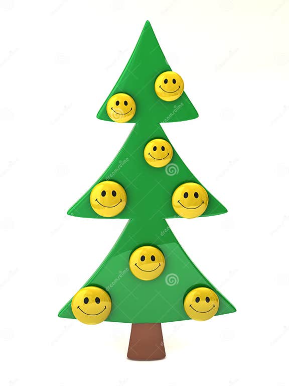 Smiley tree stock illustration. Illustration of cute - 13017896