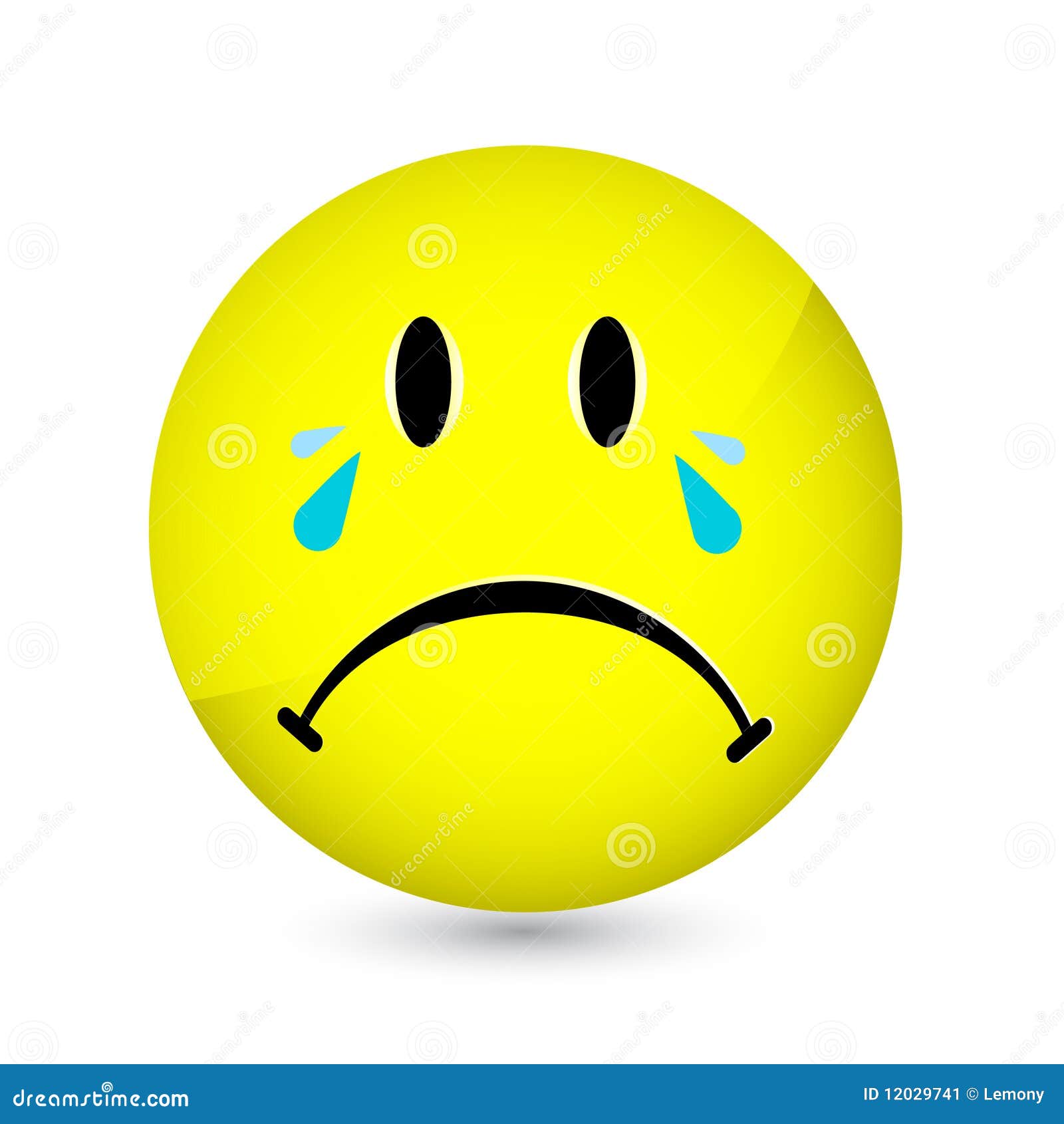 Smiley triste ilustración del vector. Ilustración de entrada - 12029741