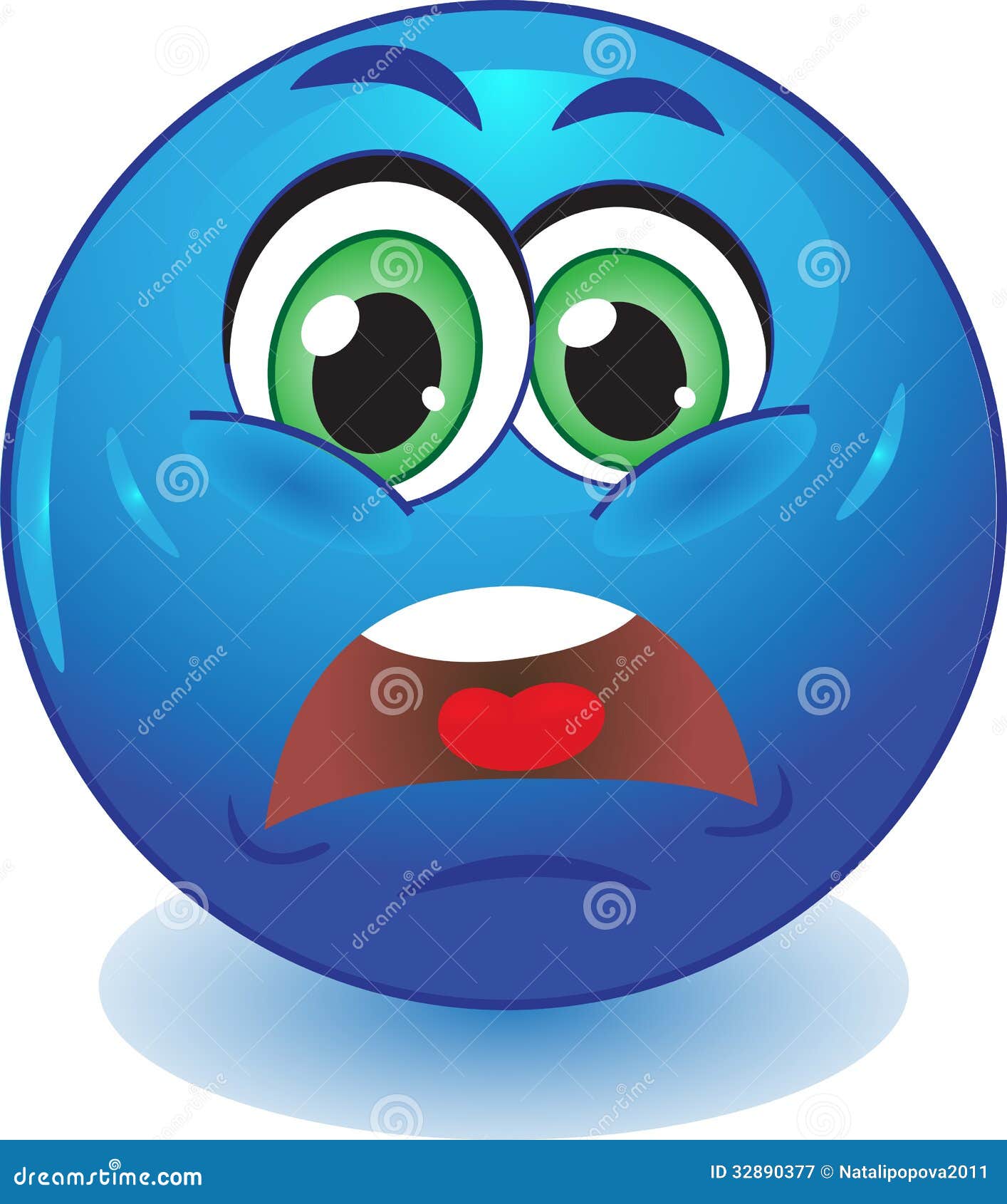 Smiley upset. stock vector. Illustration of round, animated - 32890377