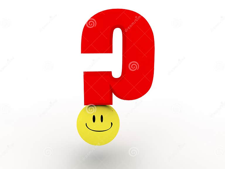 Smiley van het vraagteken stock illustratie. Illustration of ...