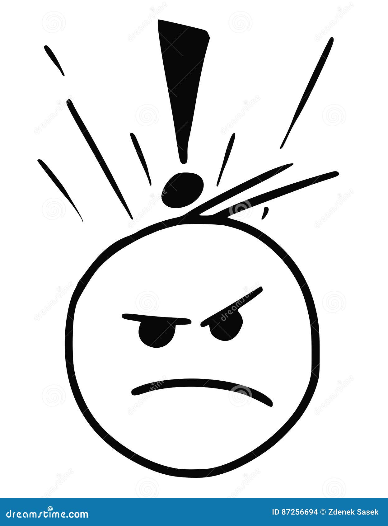 Angry Red Exclamation Mark Vector Illustration | CartoonDealer.com ...