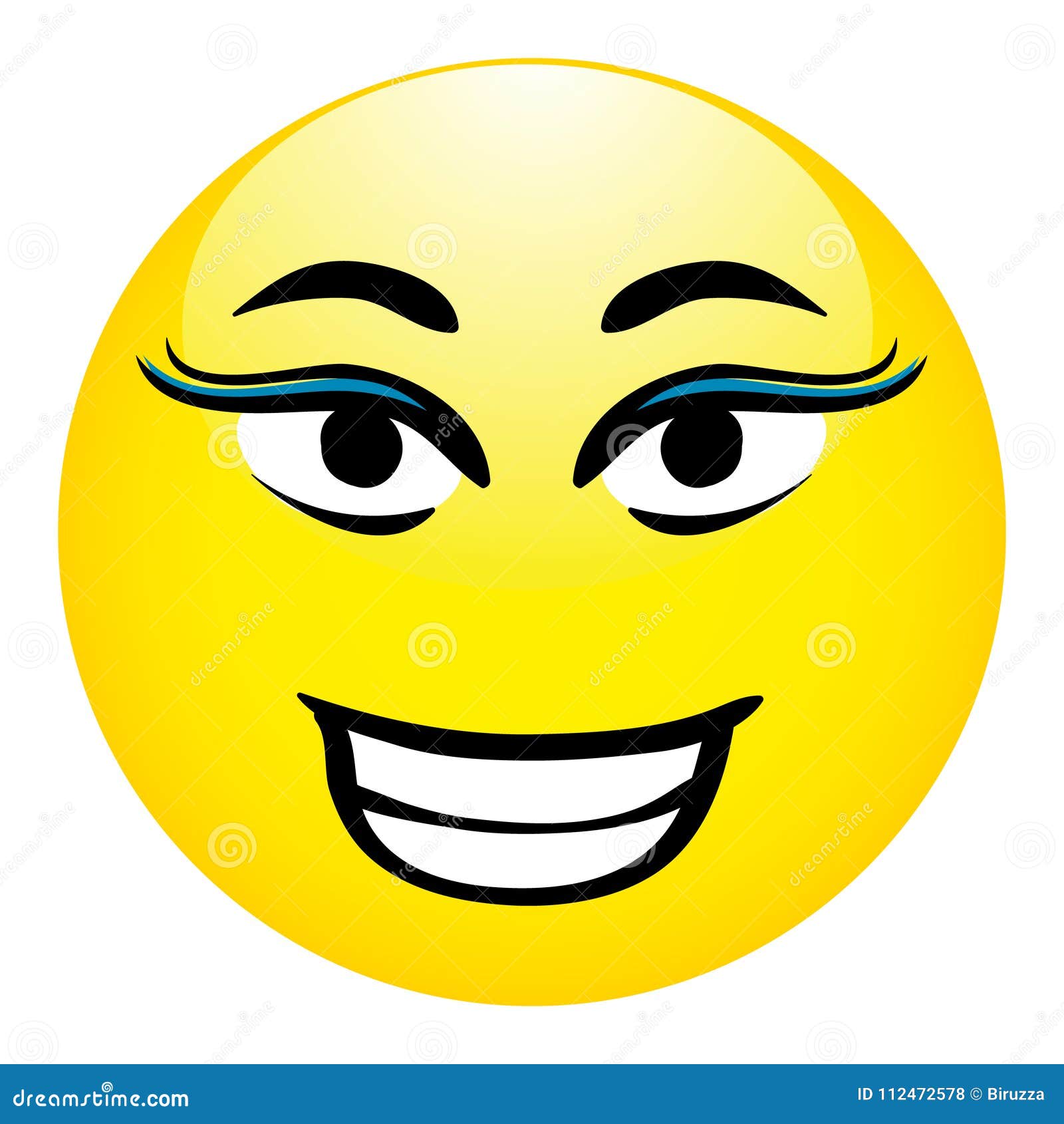 Smiley Vector Illustration - Lady Face Stock Vector - Illustration of ...