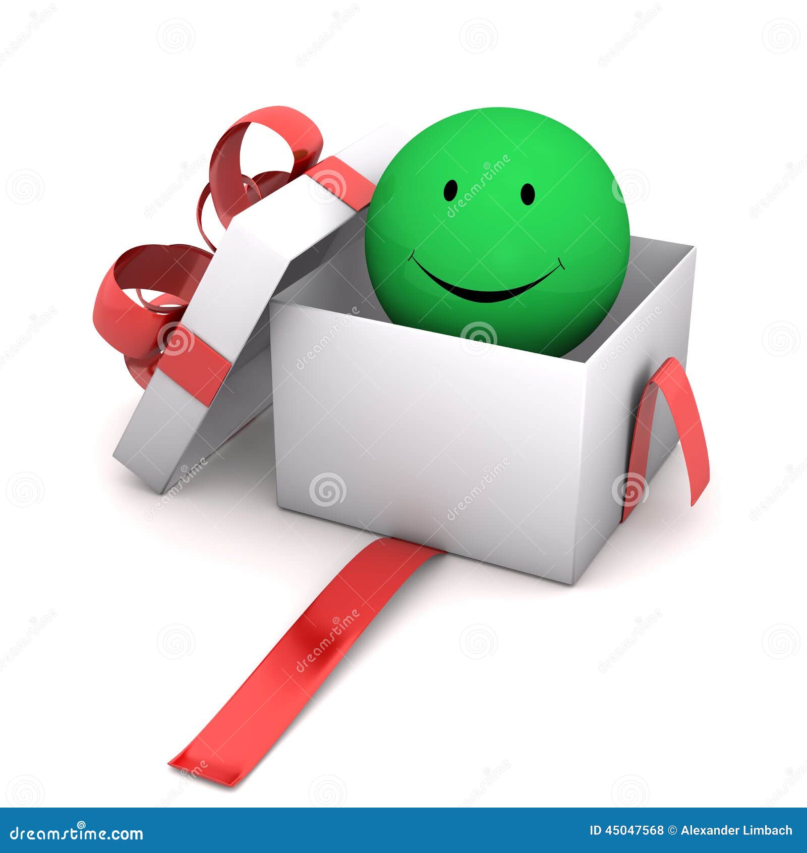 Smiley vert de cadeau illustration stock. Illustration du rouge - 45047568