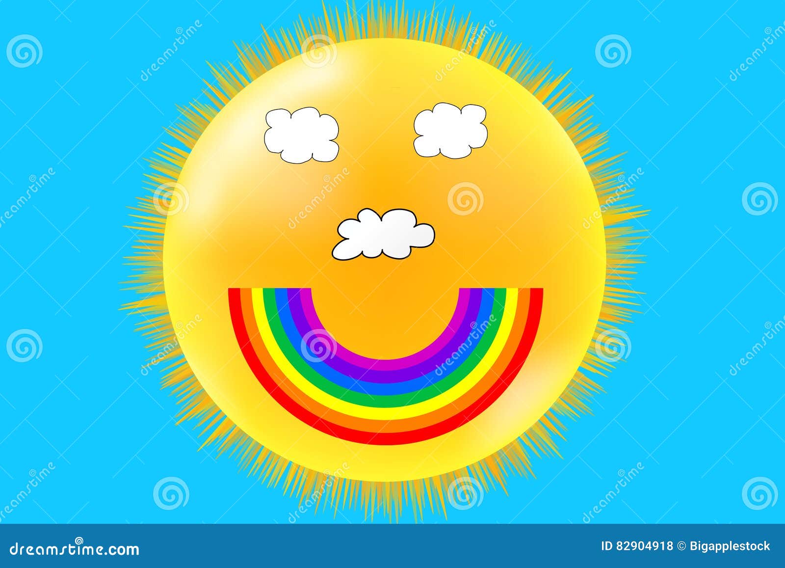 Smiley Weather illustrazione di stock. Illustrazione di naso - 82904918