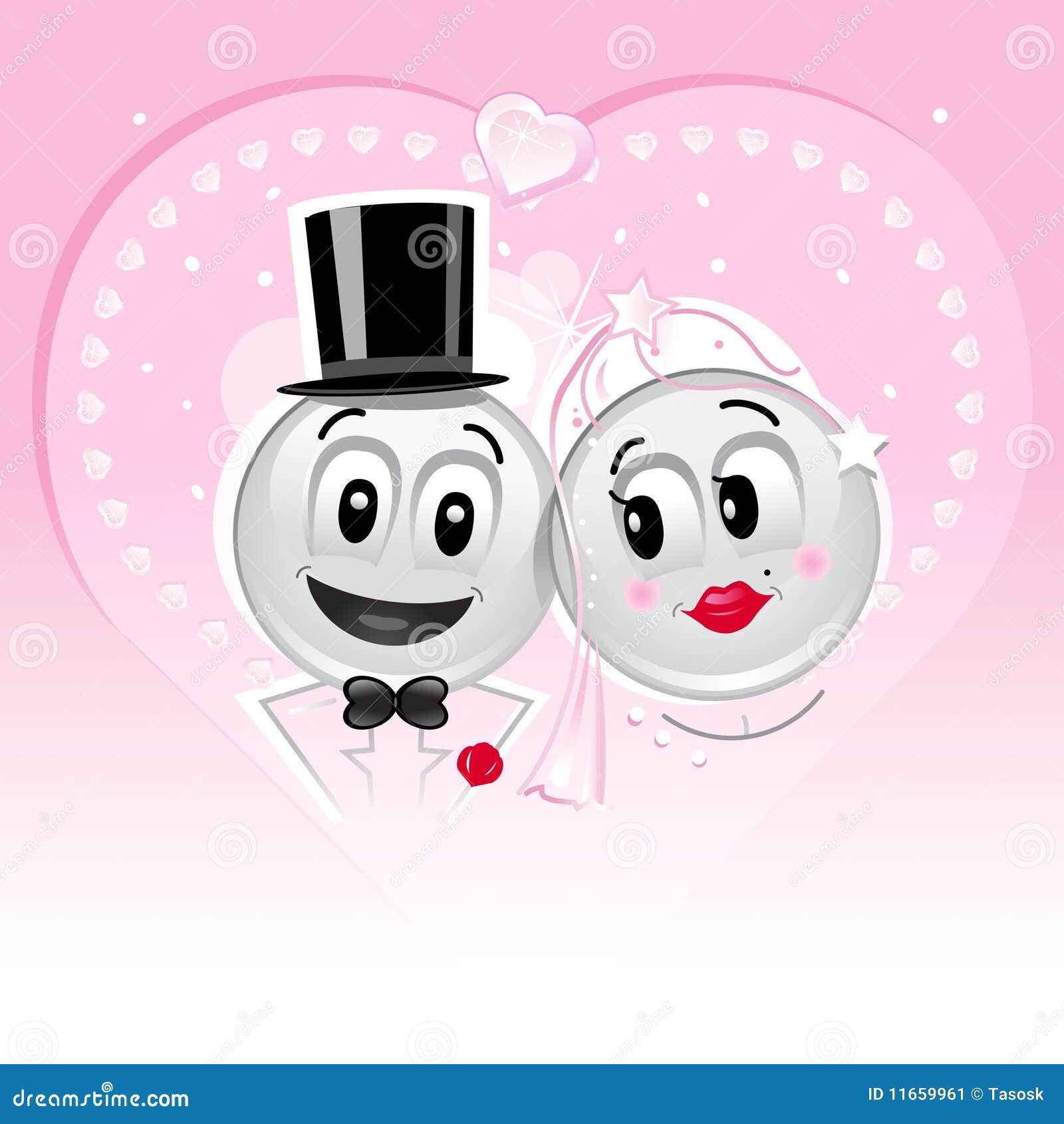 Smiley wedding illustration de vecteur. Illustration du couples - 11659961