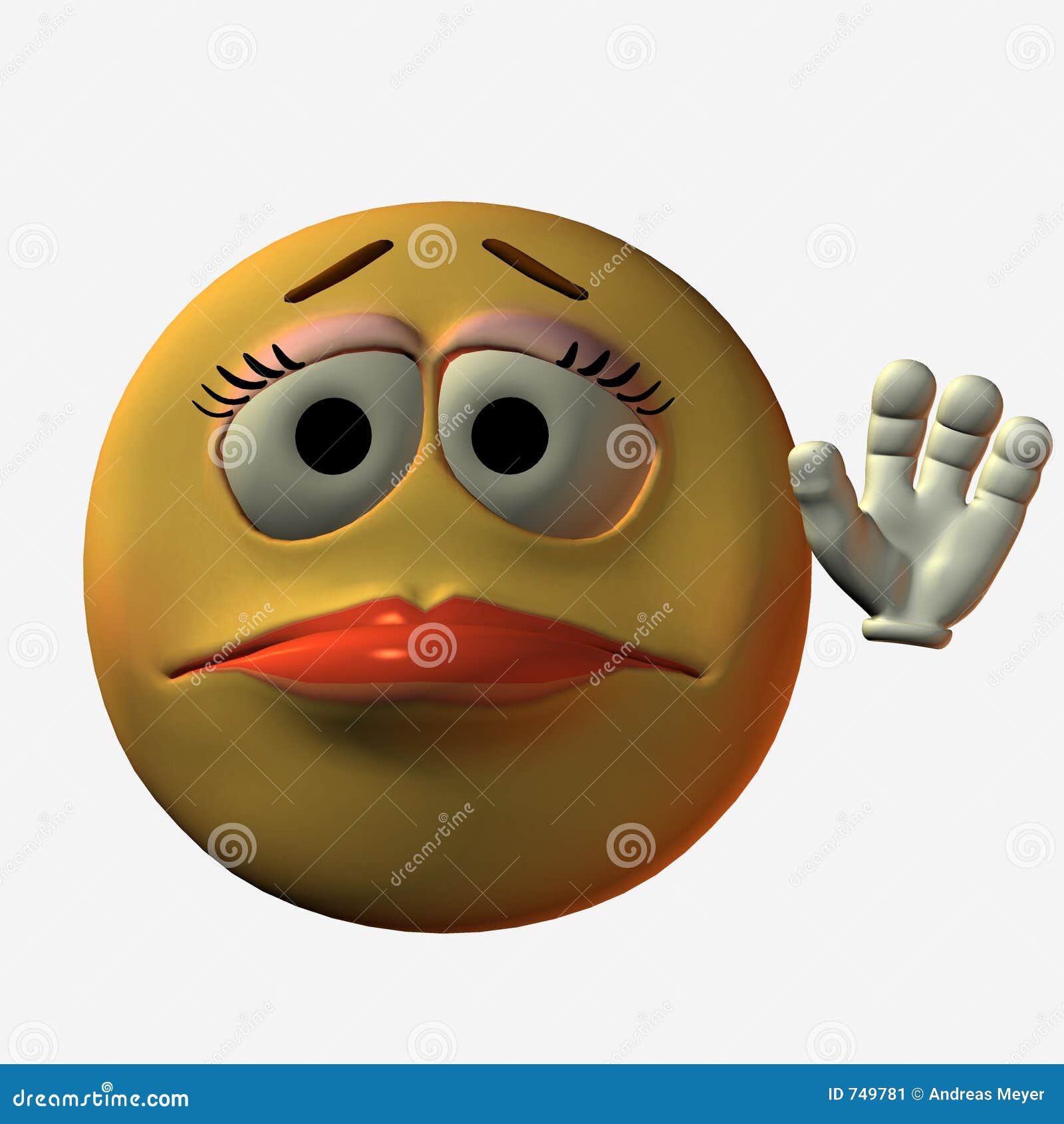 Smiley-Wellenartig Bewegendes Tschüss Stock Abbildung - Illustration ...