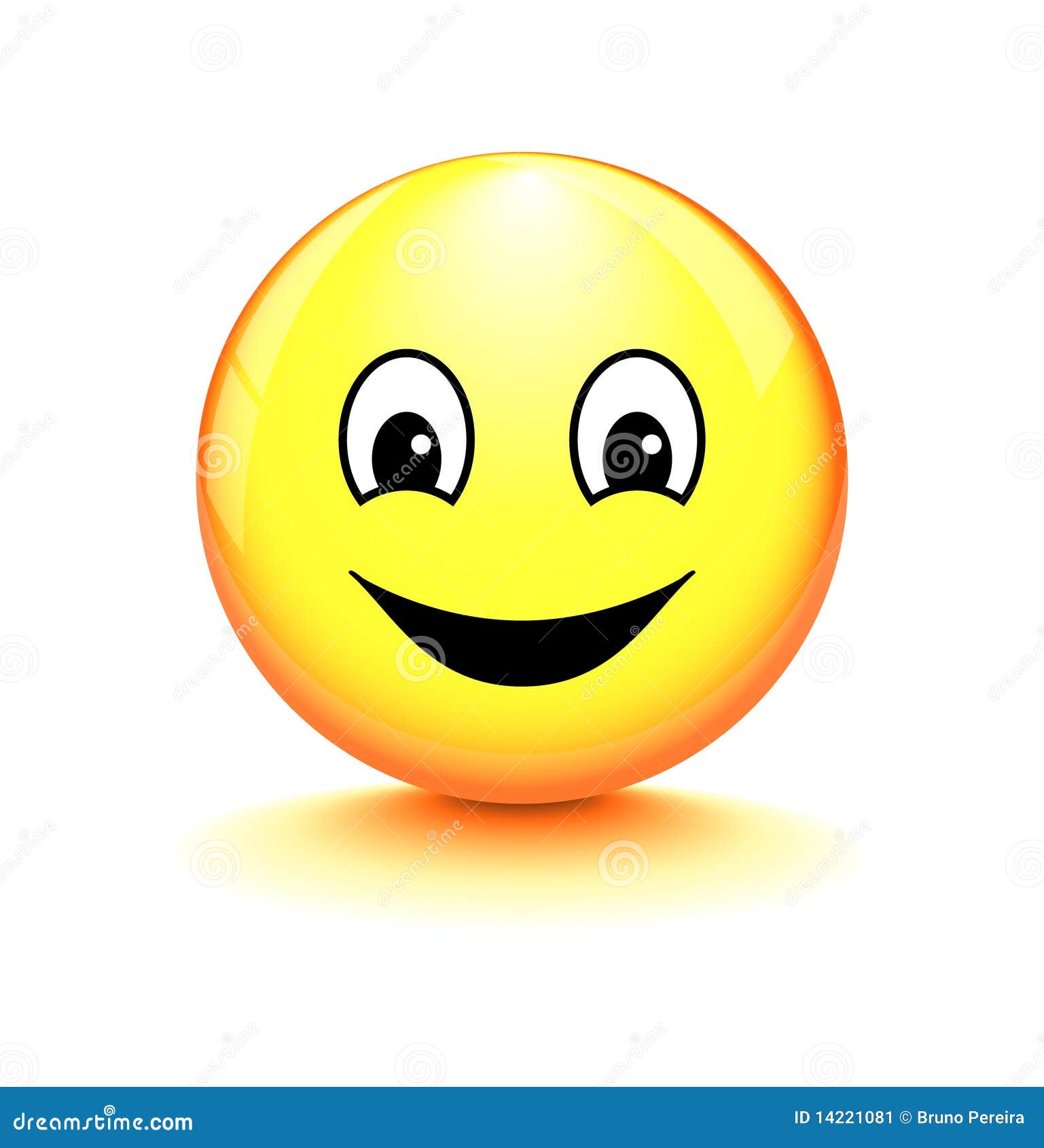 Smiley on white background stock vector. Illustration of facial - 14221081