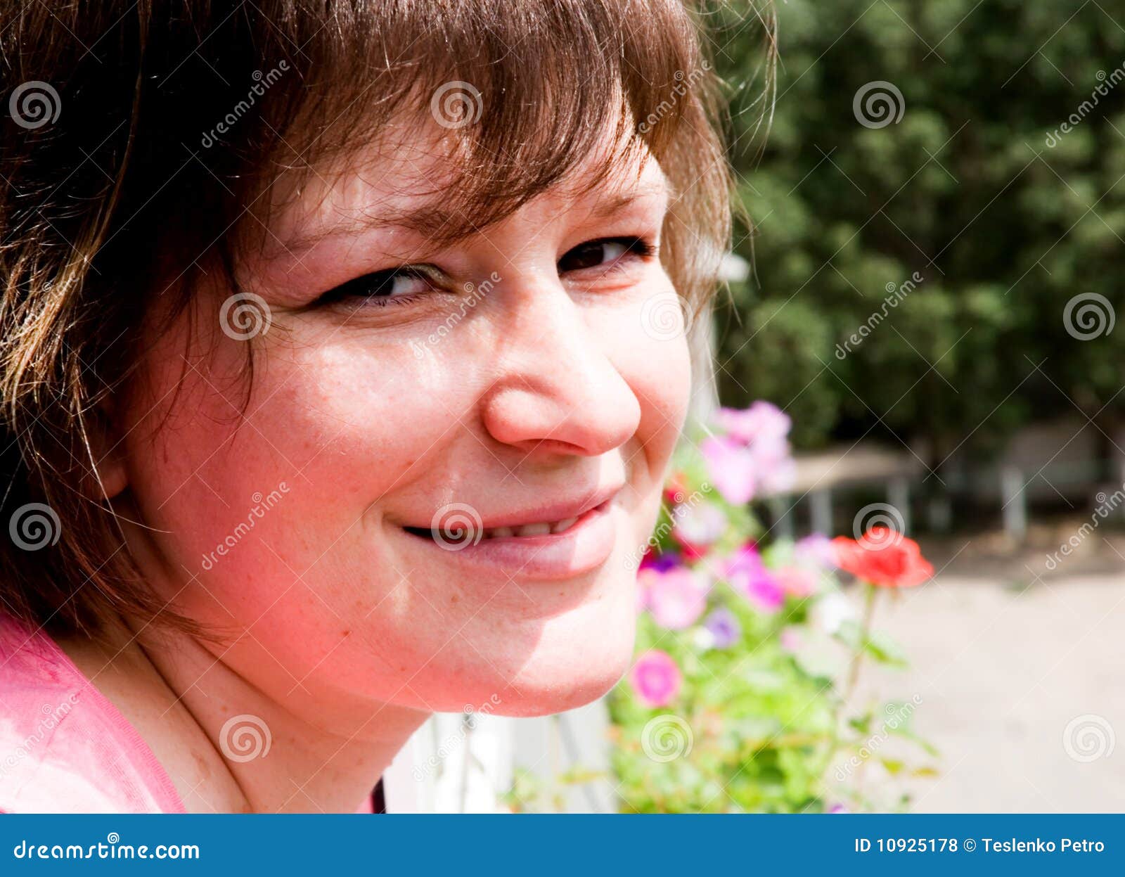Smiley woman stock photo. Image of black, outdoors, girl - 10925178