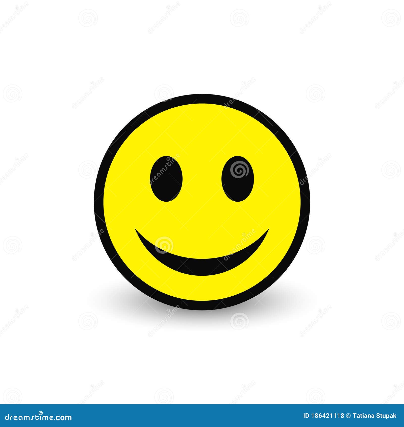 Smiley Yellow Icon. Vector Emoticon Happy Face Stock Vector ...