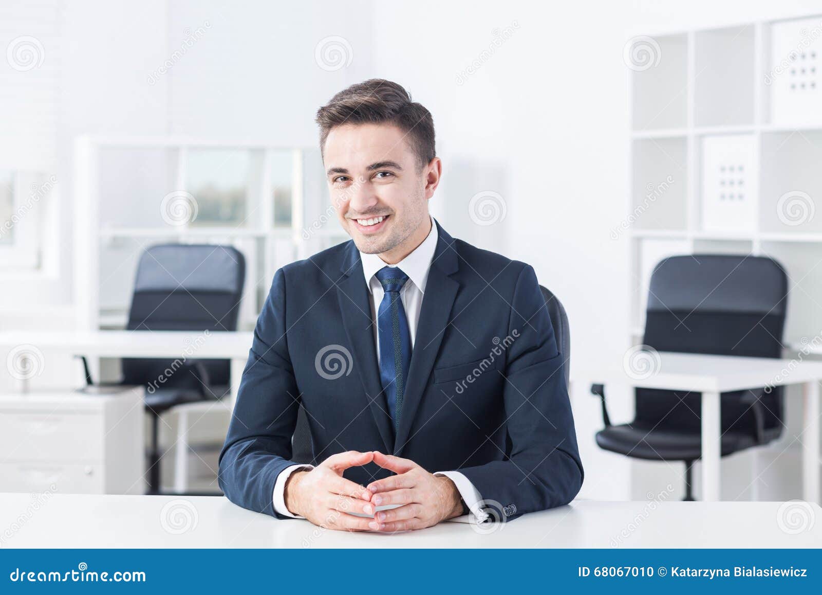 Smiley young man stock photo. Image of modern, interview - 68067010