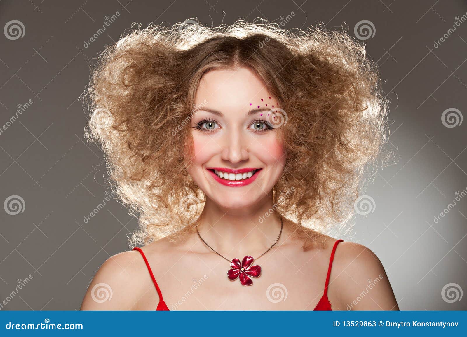 Smiley Young Woman with Hairdo Stock Image - Image of haircut, graceful ...