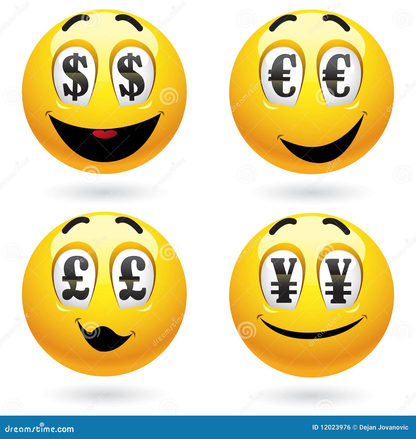 Smileykugeln vektor abbildung. Illustration von einkommen - 12023976