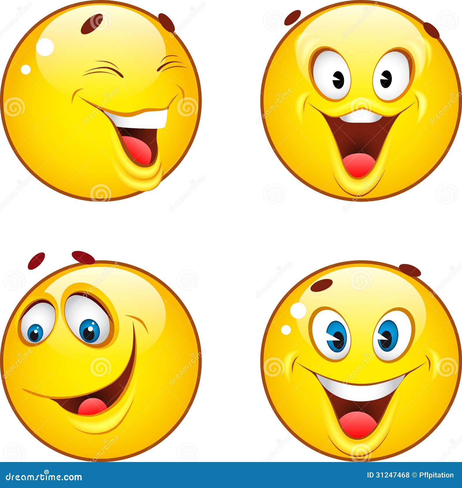 Smileypictogrammen vector illustratie. Illustration of hoofd - 31247468