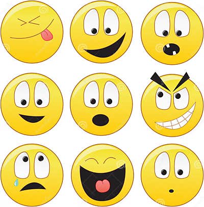 Smileys stock vector. Illustration of shut, frown, cheerful - 2092074