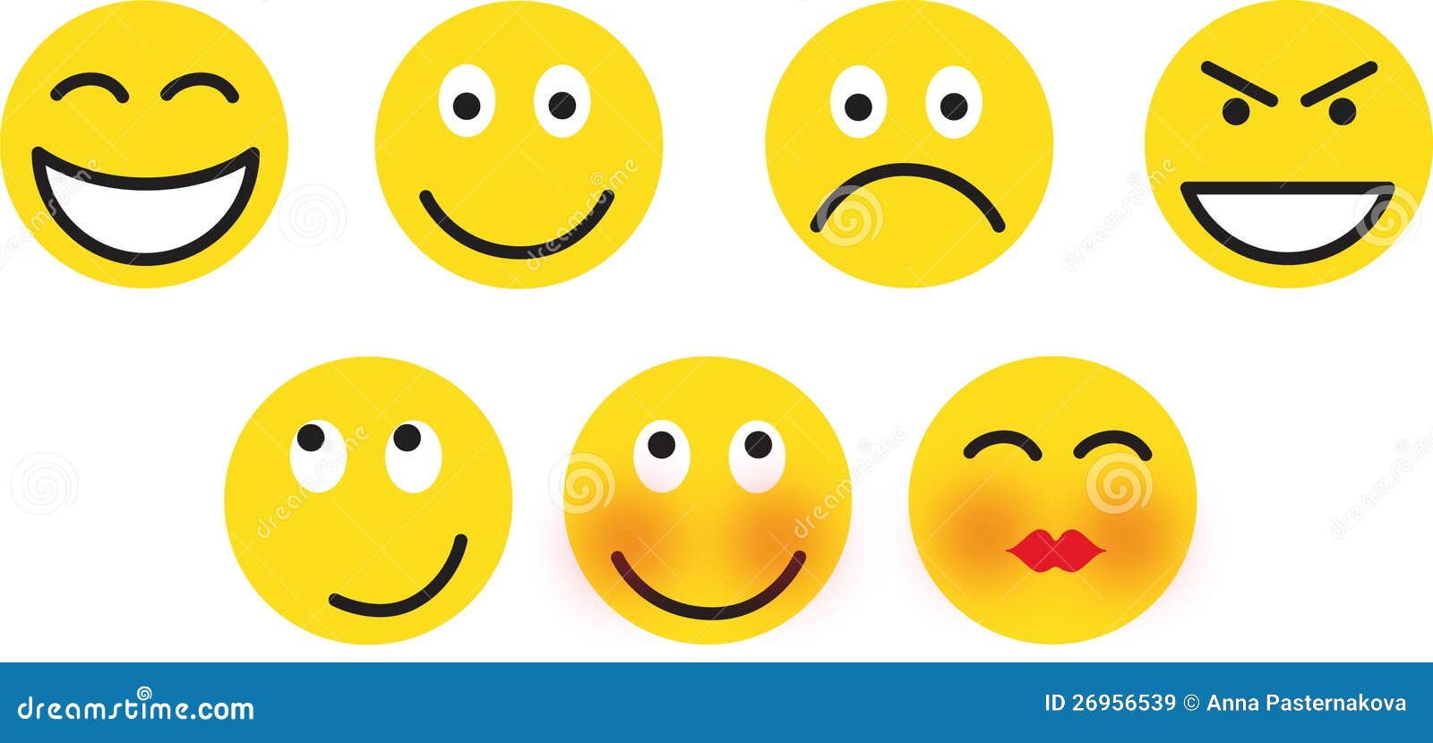 Seven Smileys Royalty-Free Cartoon | CartoonDealer.com #26060273