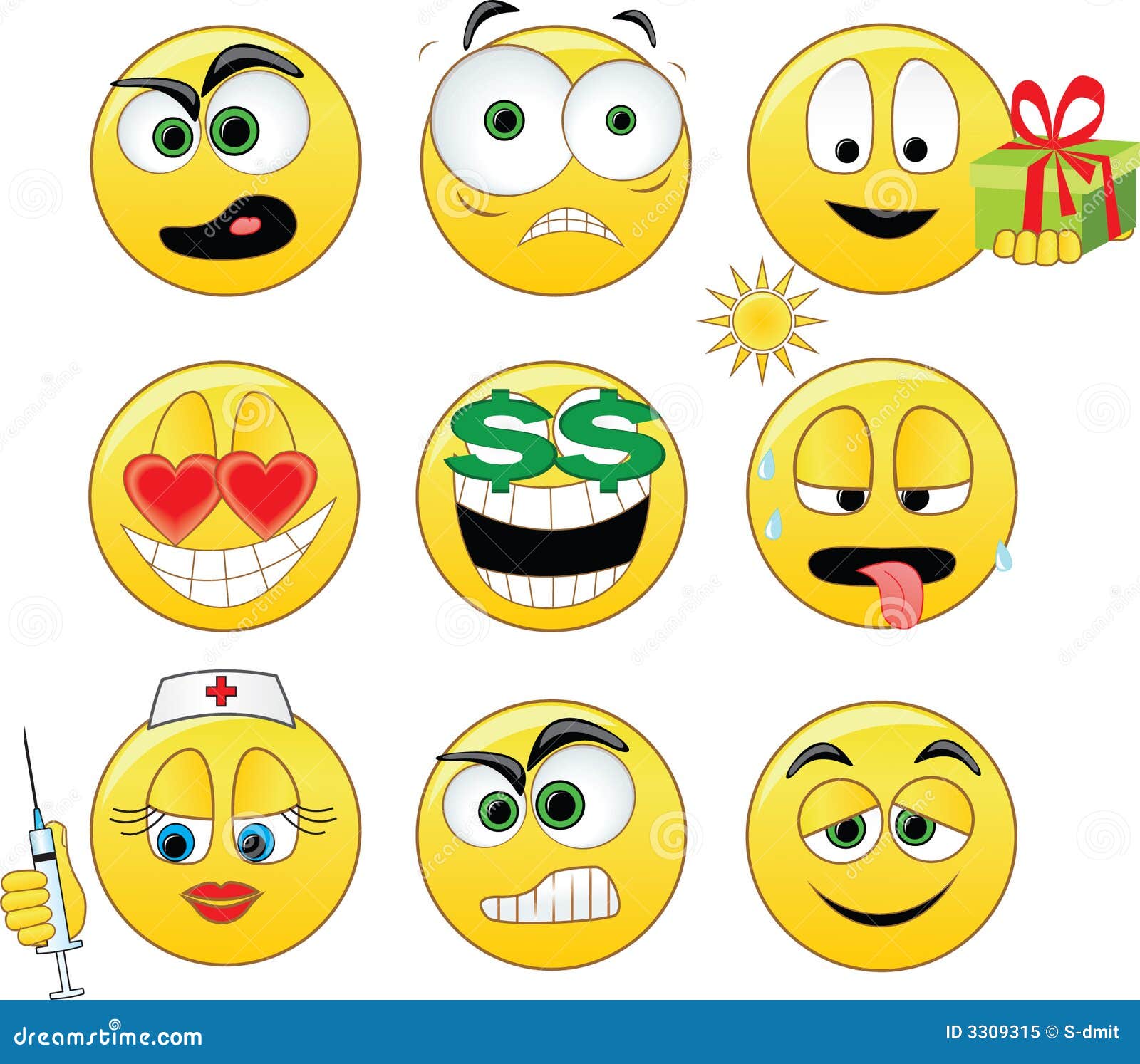 Smileys Cartoon Vector | CartoonDealer.com #3309315