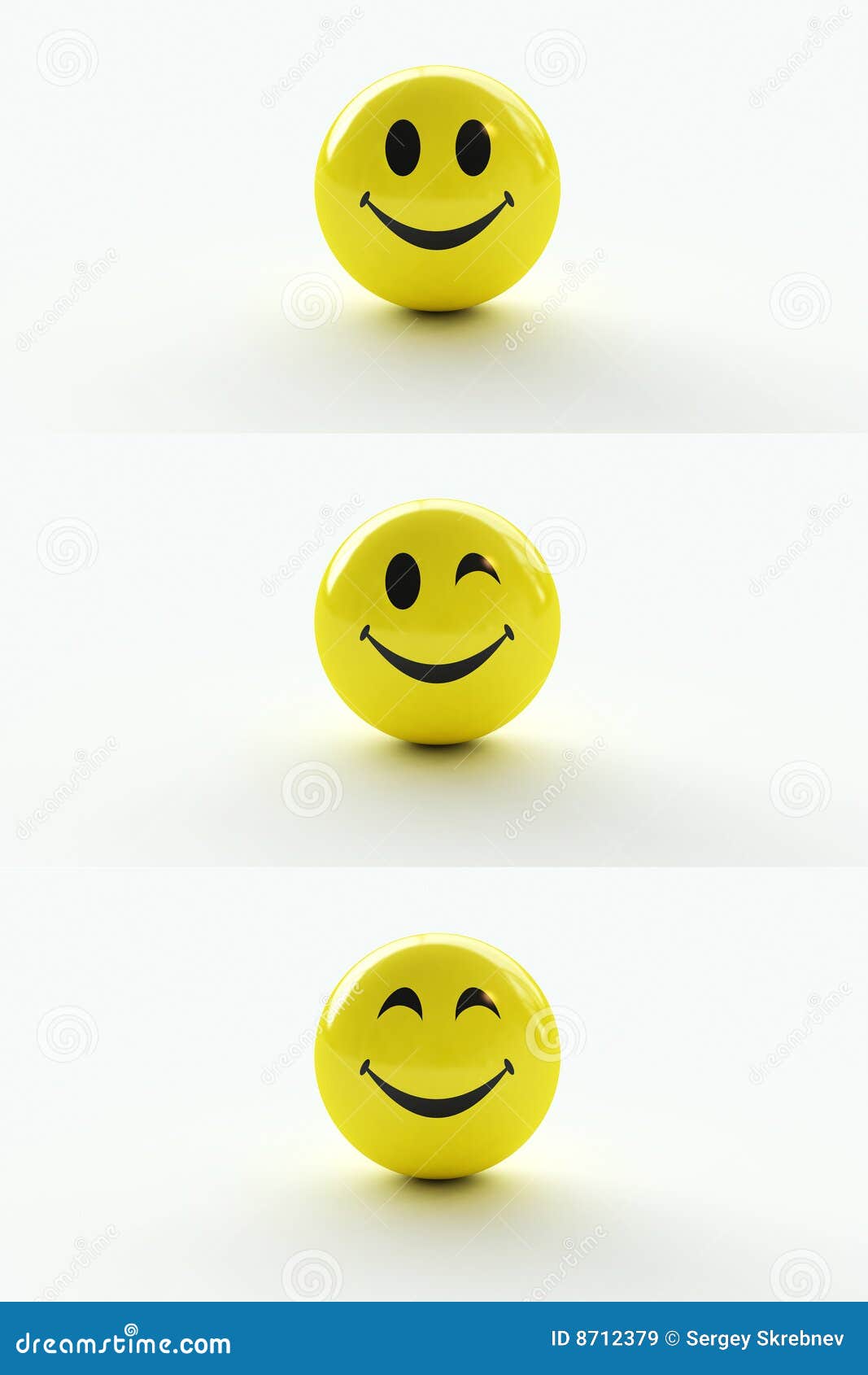 Eight Smileys, Human Faces, With Different Emotions. Funny Pictures ...