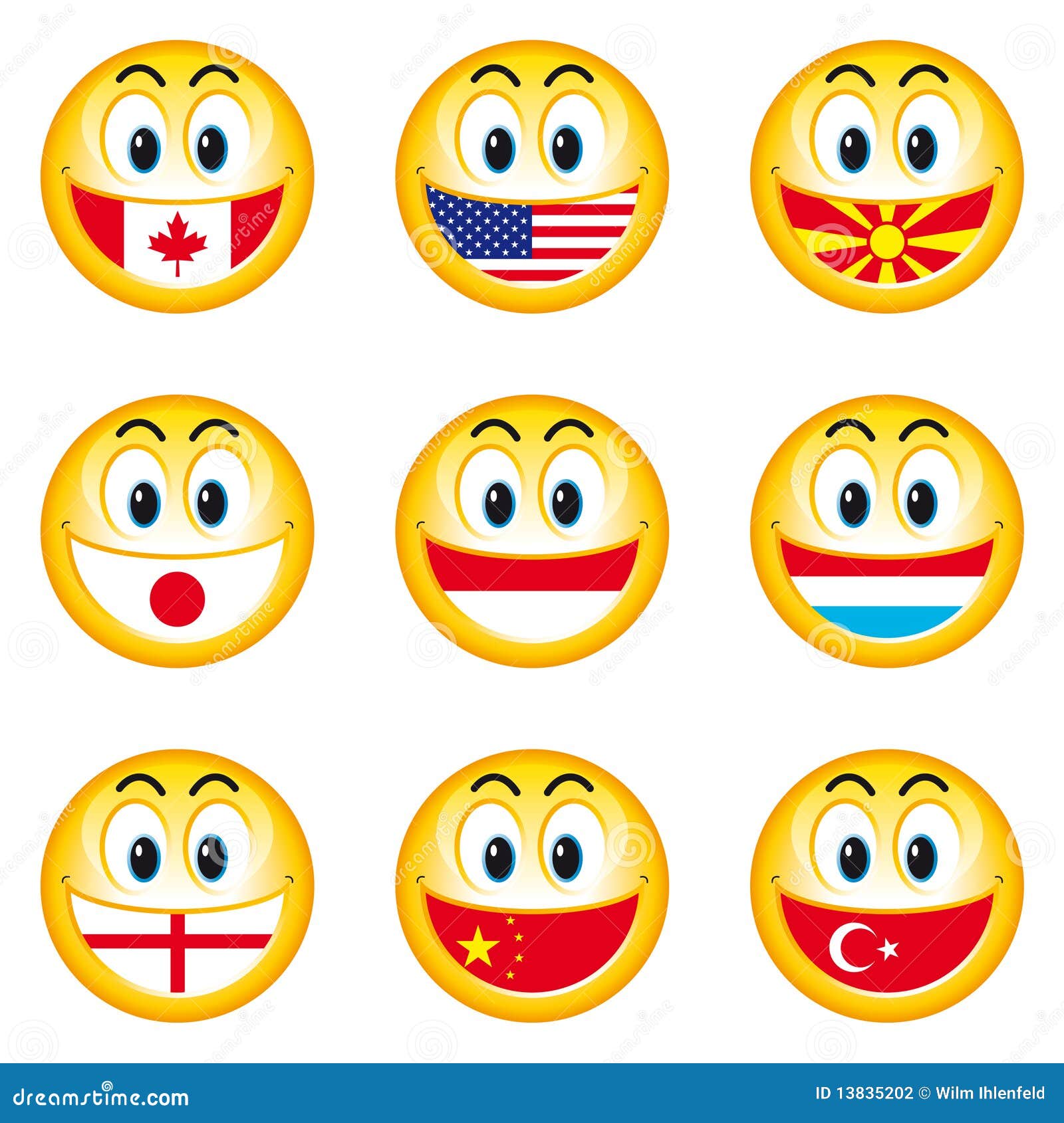 Smileys Flags 4 stock vector. Illustration of colours - 13835202