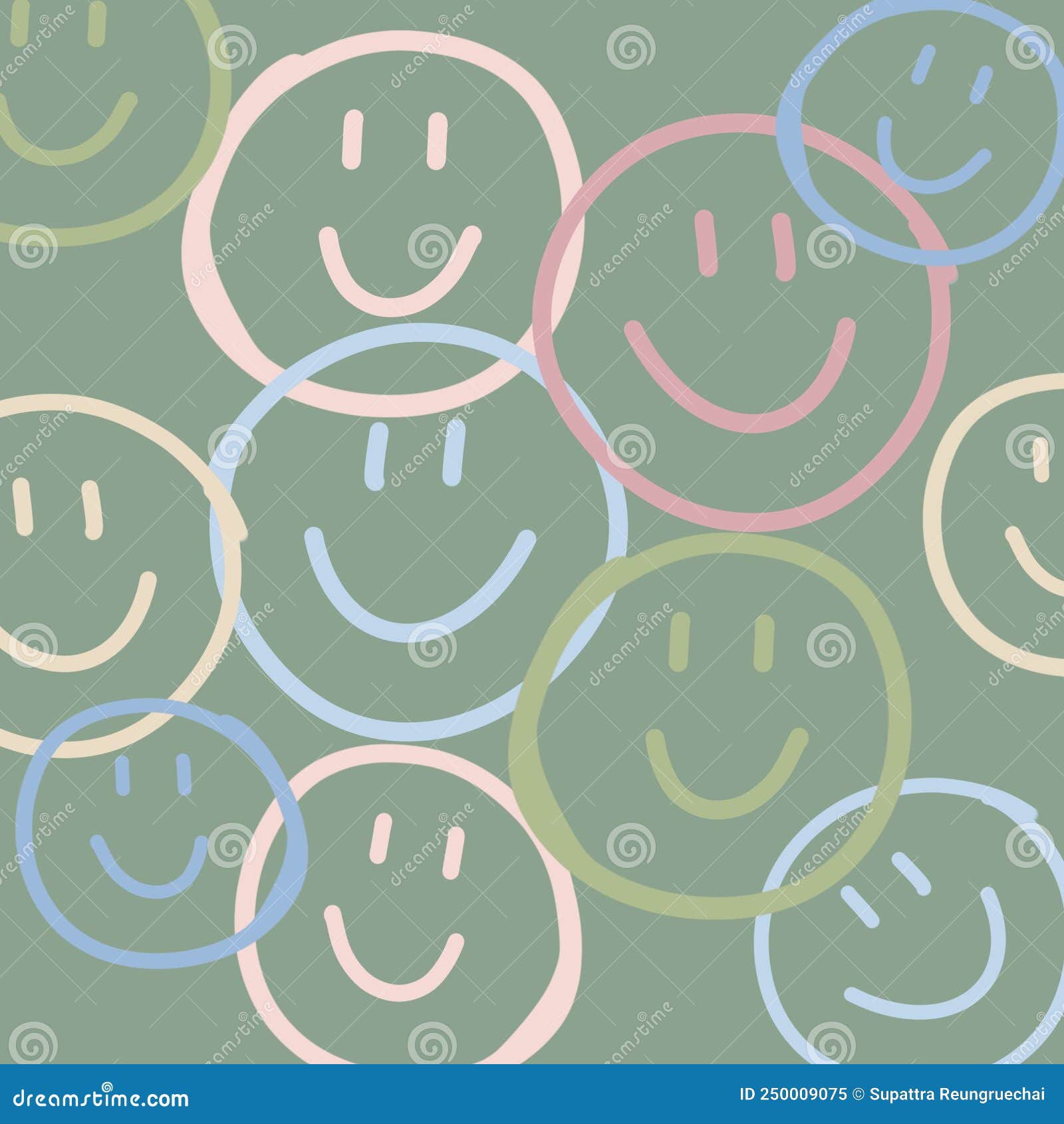 Smileys Funny Abstract Background Stock Illustration - Illustration of ...