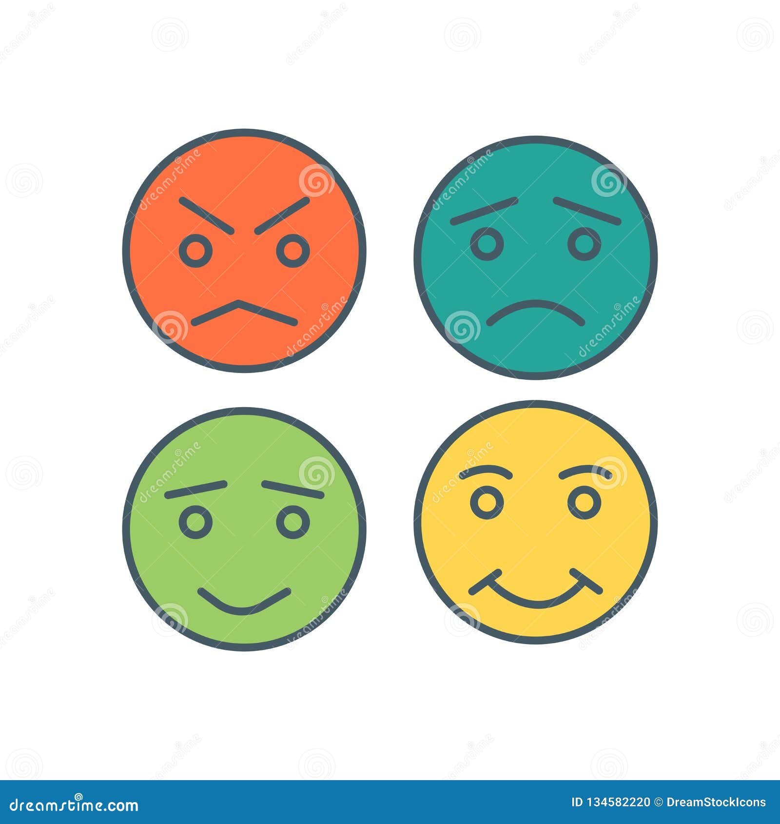 Smileys Icon Vector Isolated On White Background, Smileys Sign ...