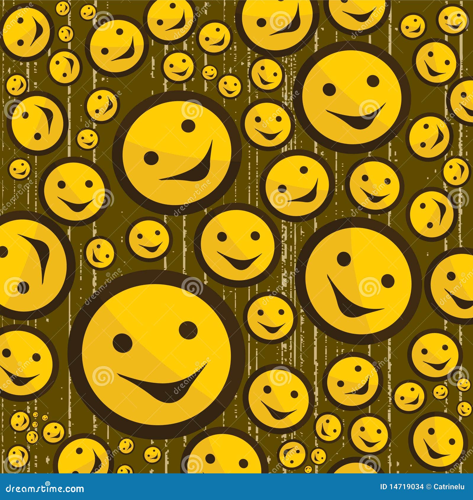 Smileys Op Grungeachtergrond Vector Illustratie - Illustration of ...