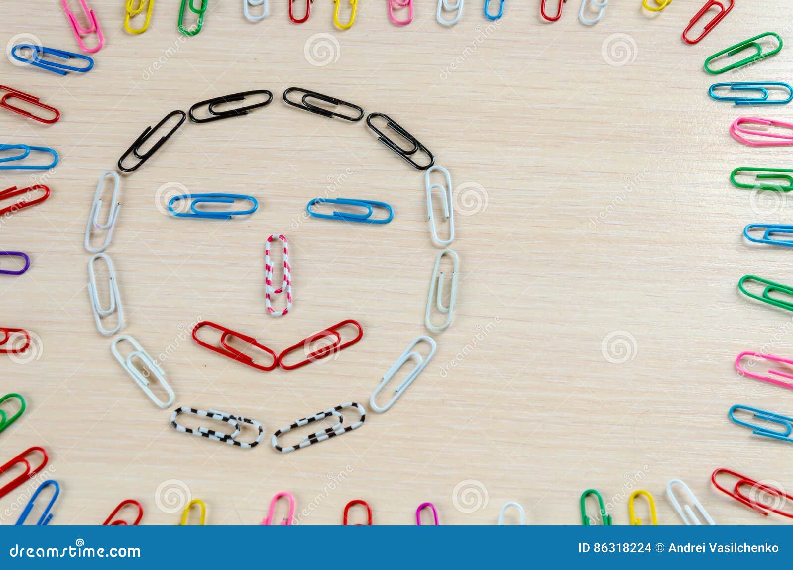 Smileys of Staples. Different Emotions Stock Photo - Image of paperclip ...