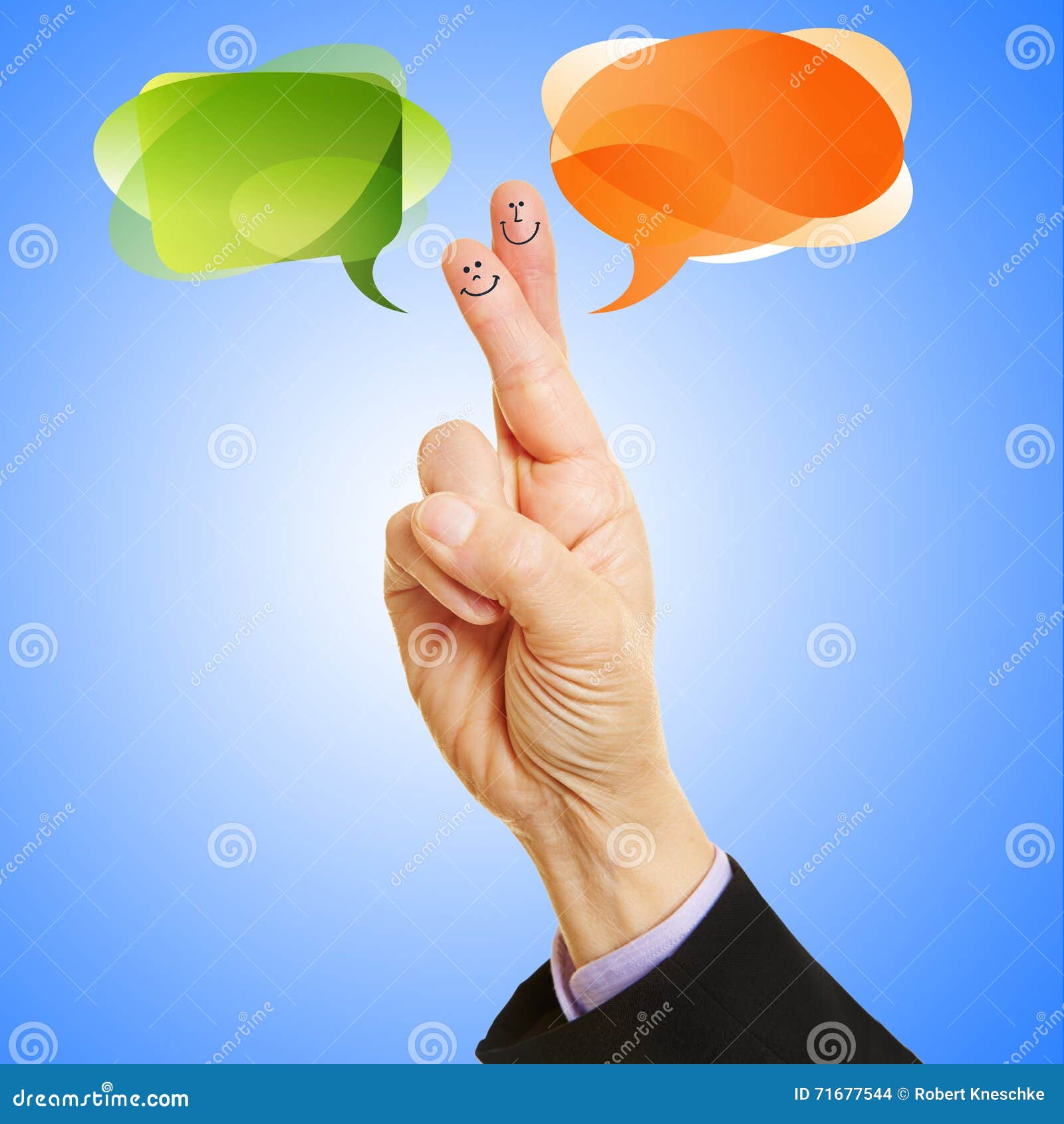 Smileys Talking with Speech Bubbles Stock Photo - Image of consulting ...