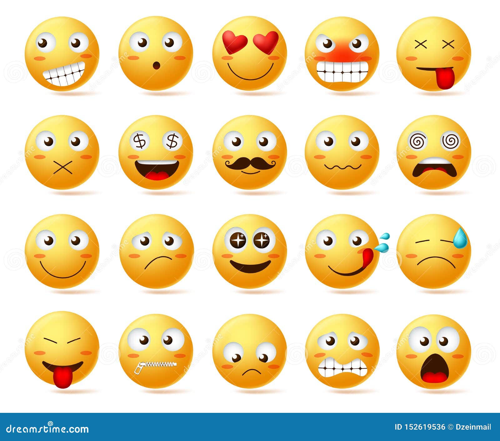 Smileys Vector Icon Set. Smiley Face or Yellow Emoticons with Facial ... Smileys Vector Icon Set. Smiley Face or Yellow Emoticons with Facial ...