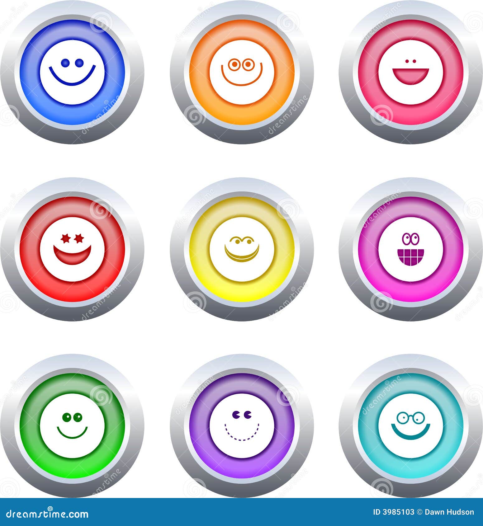Smilie buttons stock illustration. Illustration of decoration - 3985103