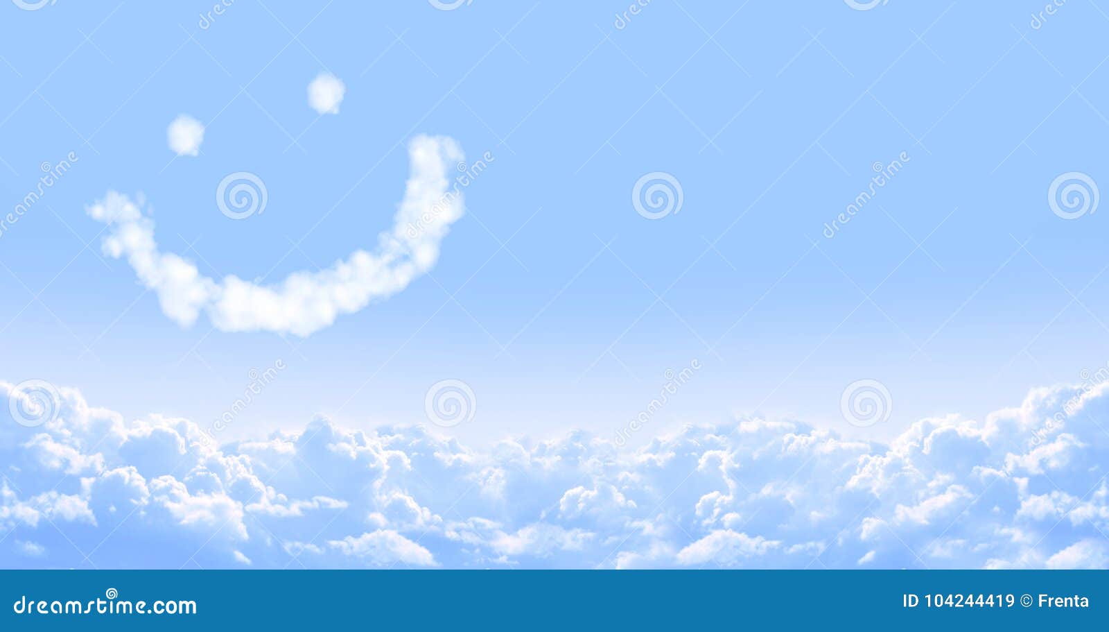 Smilie from Cloud in Blue Sky Stock Image - Image of environment ...