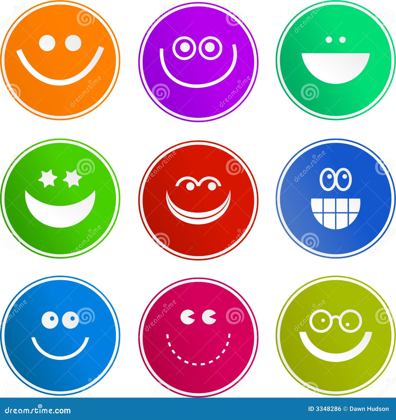 Smilie sign icons stock vector. Illustration of emotions - 3348286