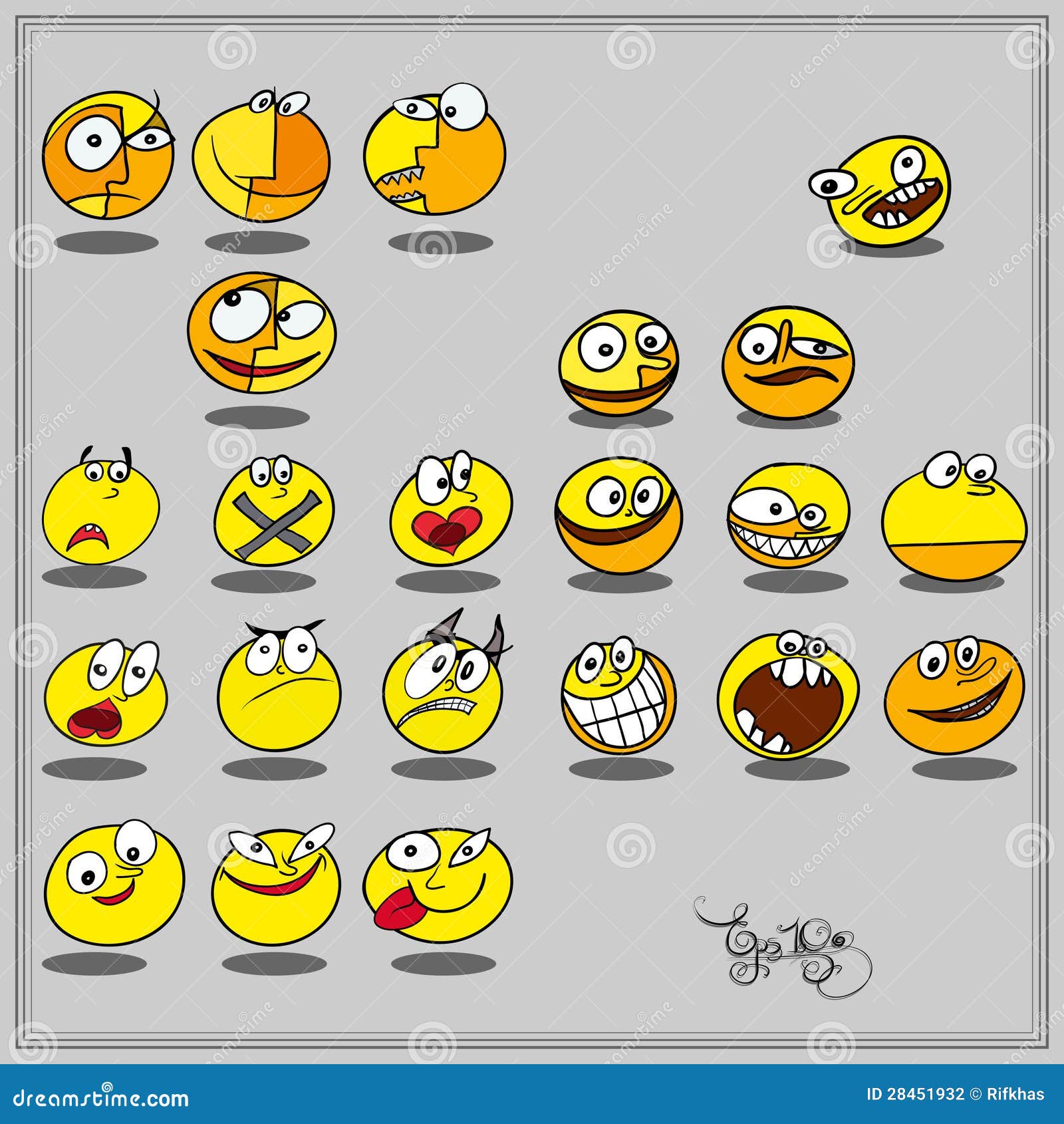 Smilies stock vector. Illustration of clip, cute, smile - 28451932