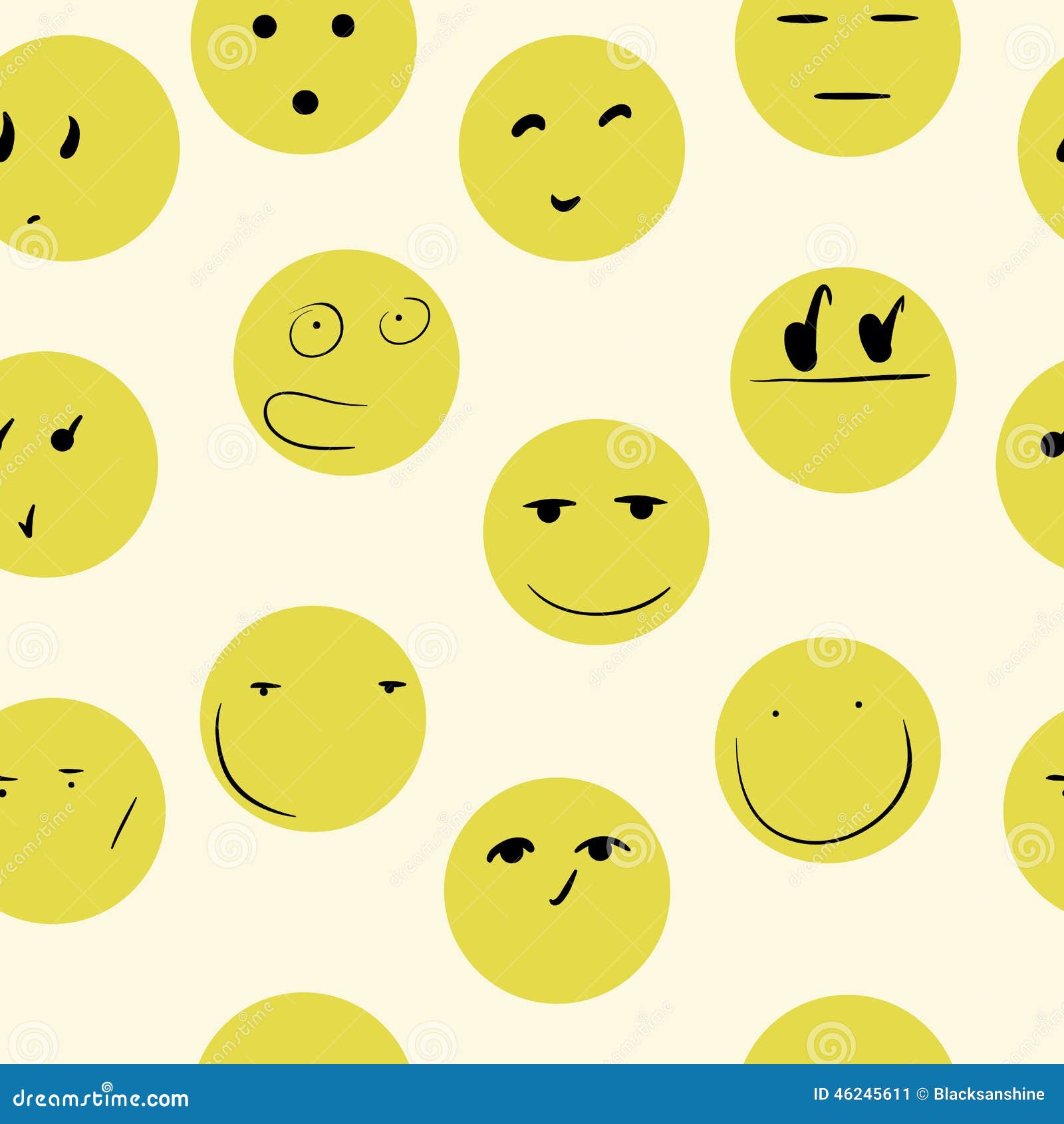Smilies Seamless Texture Vector Illustration | CartoonDealer.com #45830602