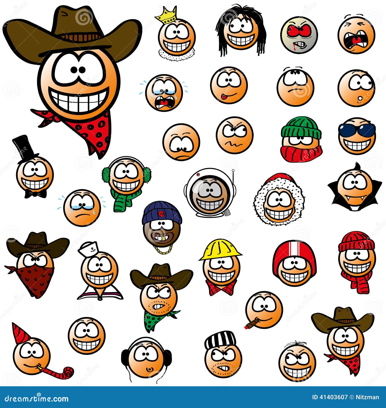 Smilies set stock illustration. Illustration of eps10 - 41403607