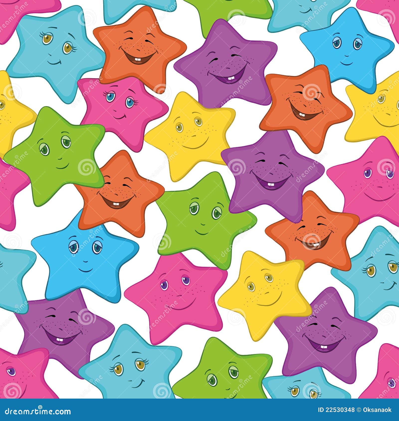 Smilies stars stock vector. Illustration of child, orange - 22530348