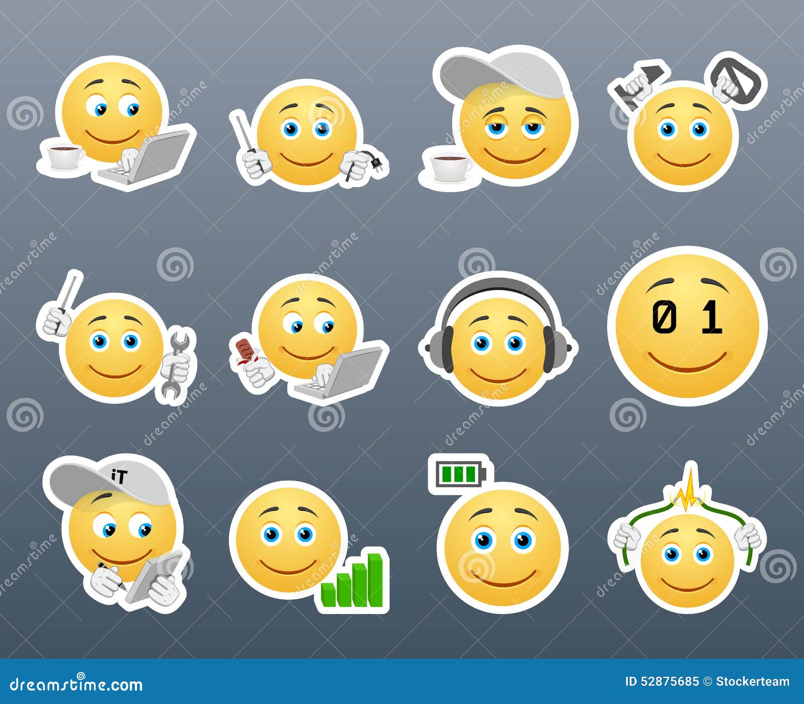 Smilies IT System Stock Image | CartoonDealer.com #55802569